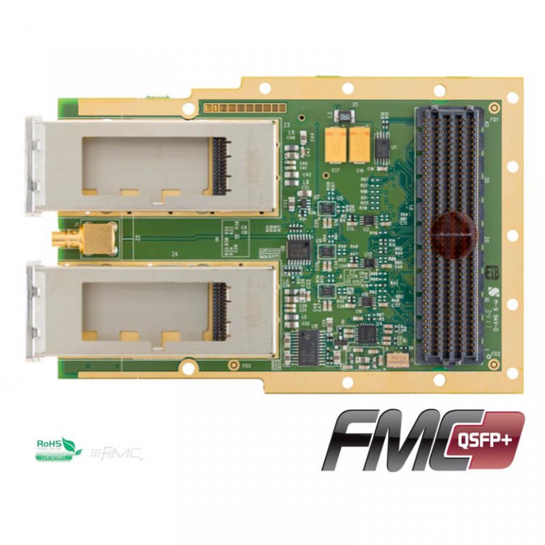 FMC-QFSP+ - FMC Module with Dual QSFP+ Ports - Acquisys